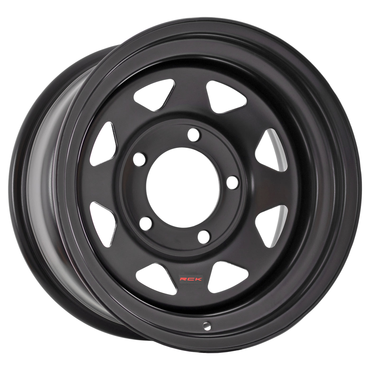 RCK STEEL WHEEL - 8 SPOKE MATT BLACK